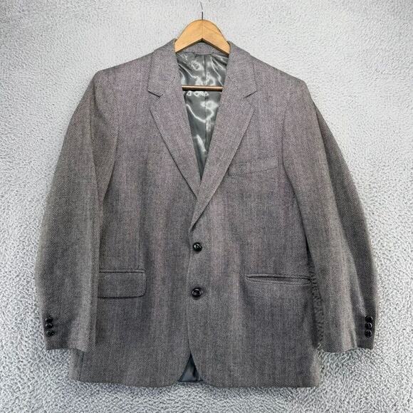 Sears | Suits & Blazers | Vintage Tweed Blazer Jacket Mens 42 Regular ...